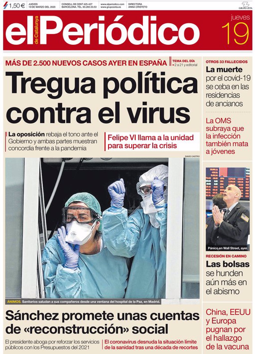 Noticias destacadas en las portadas de los periódicos italianos del 7 ...